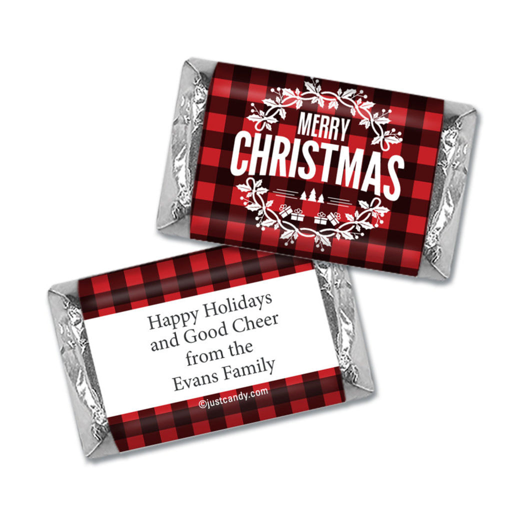 Personalized Christmas Mini Wrappers - JustCandy.com