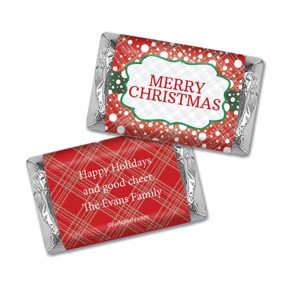 Personalized Christmas Mini Wrappers - JustCandy.com