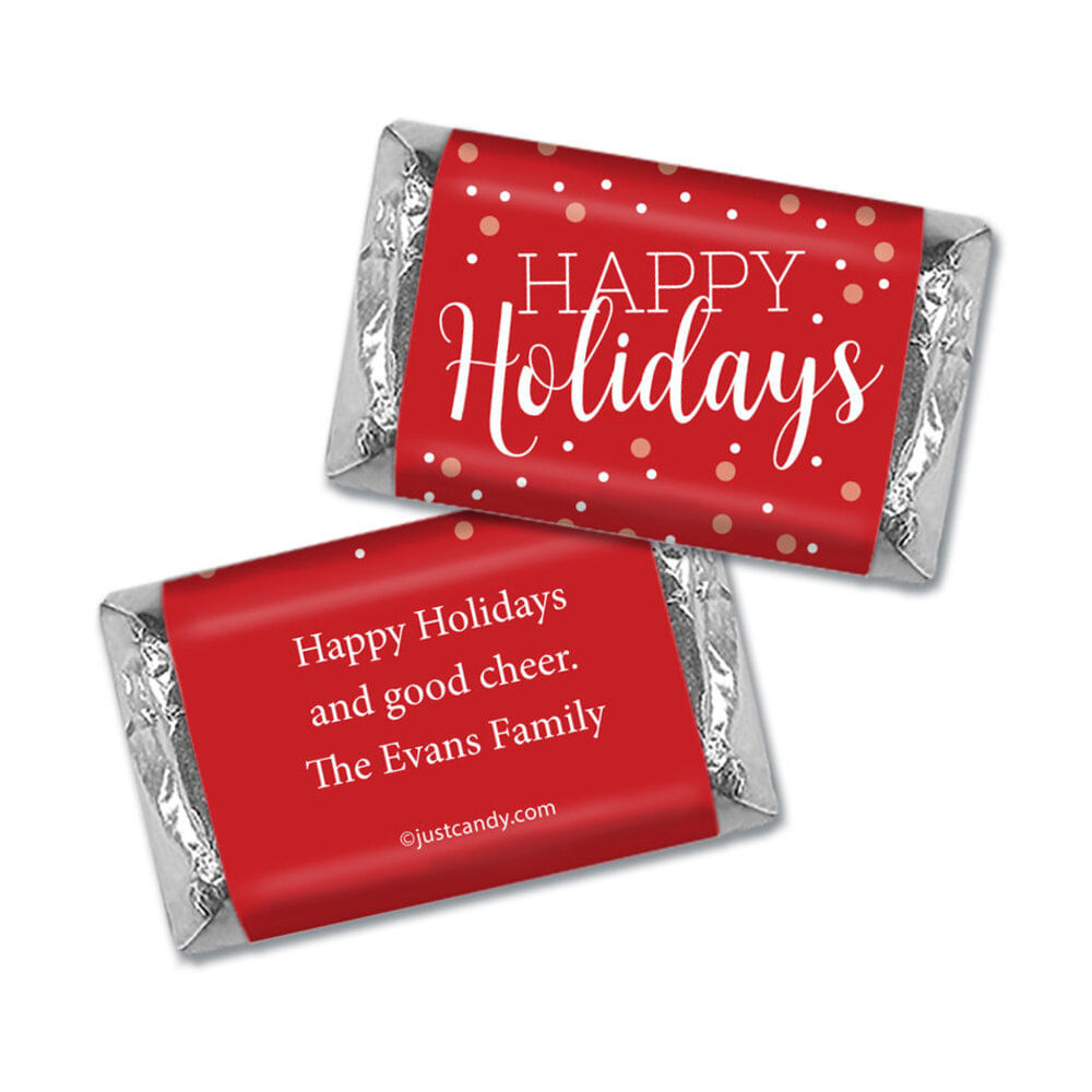 Personalized Christmas Mini Wrappers - JustCandy.com