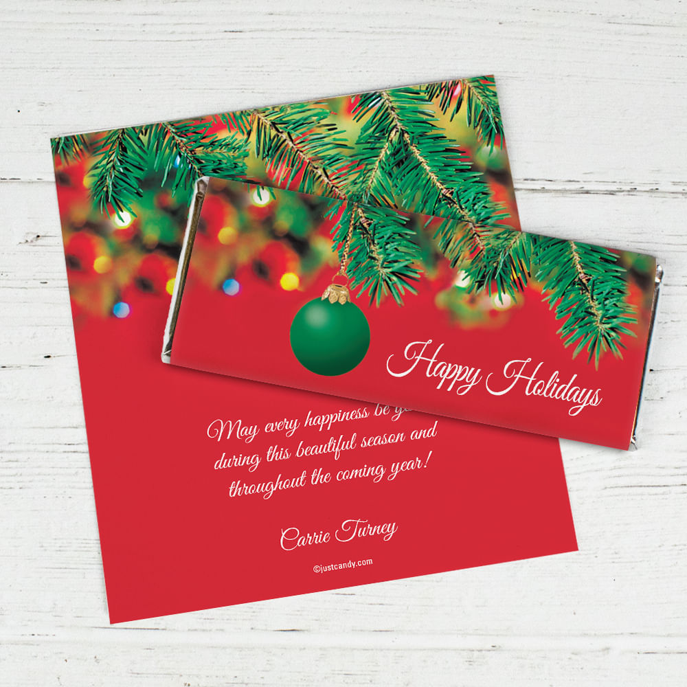 Christmas | Personalized Chocolate Bar Wrappers | Happy Holidays ...