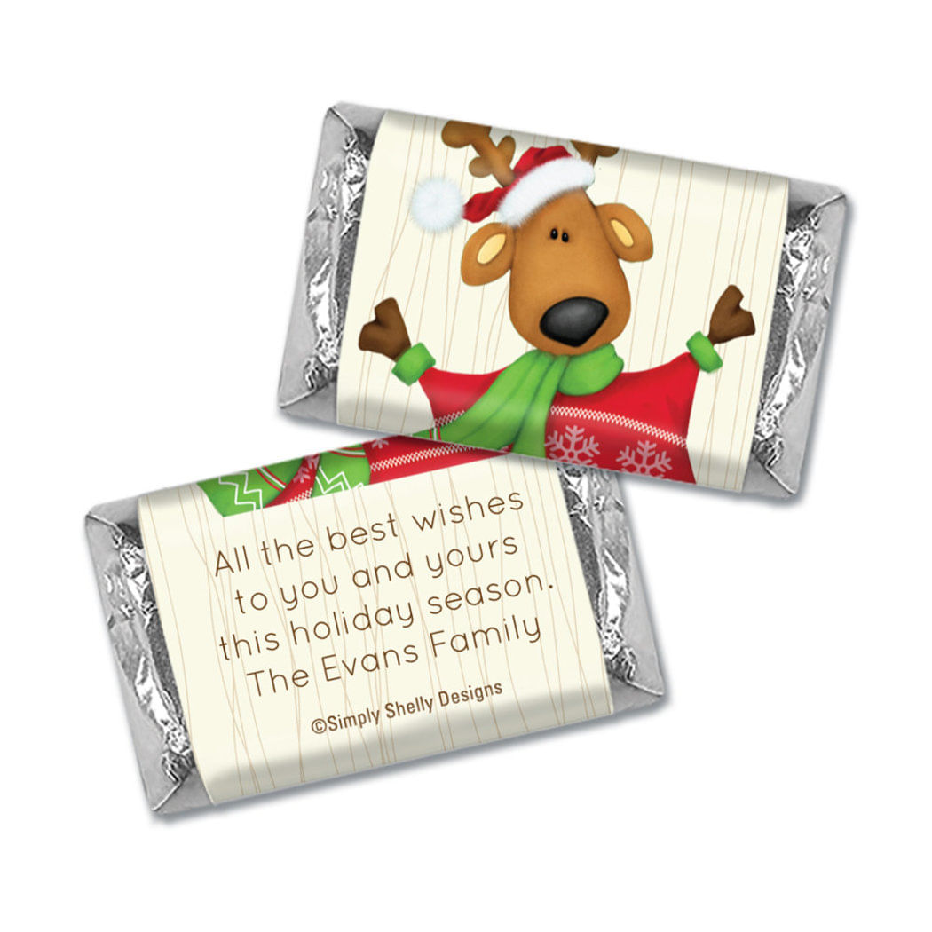 Personalized Christmas Mini Wrappers - JustCandy.com