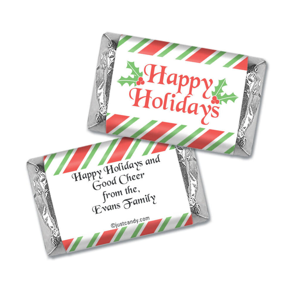 Personalized Christmas Mini Wrappers - JustCandy.com
