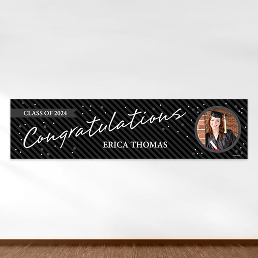Personalized Graduation Circle Photo 5 Ft. Banner - JustCandy.com