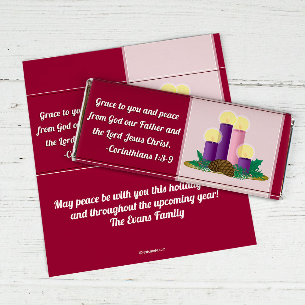 Christmas | Personalized Chocolate Bar Wrappers | Grace and Peace to ...
