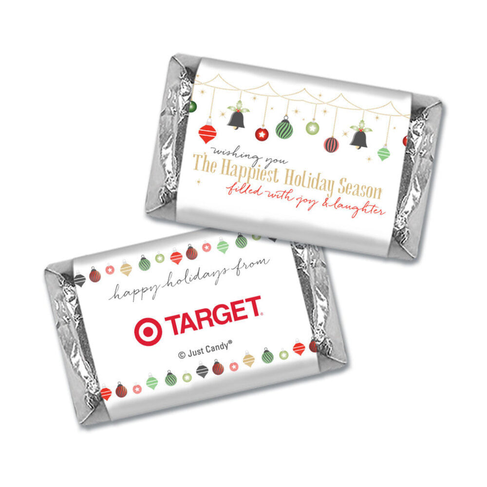 Personalized Christmas Happiest Ornaments Hershey's Miniatures Wrappers ...
