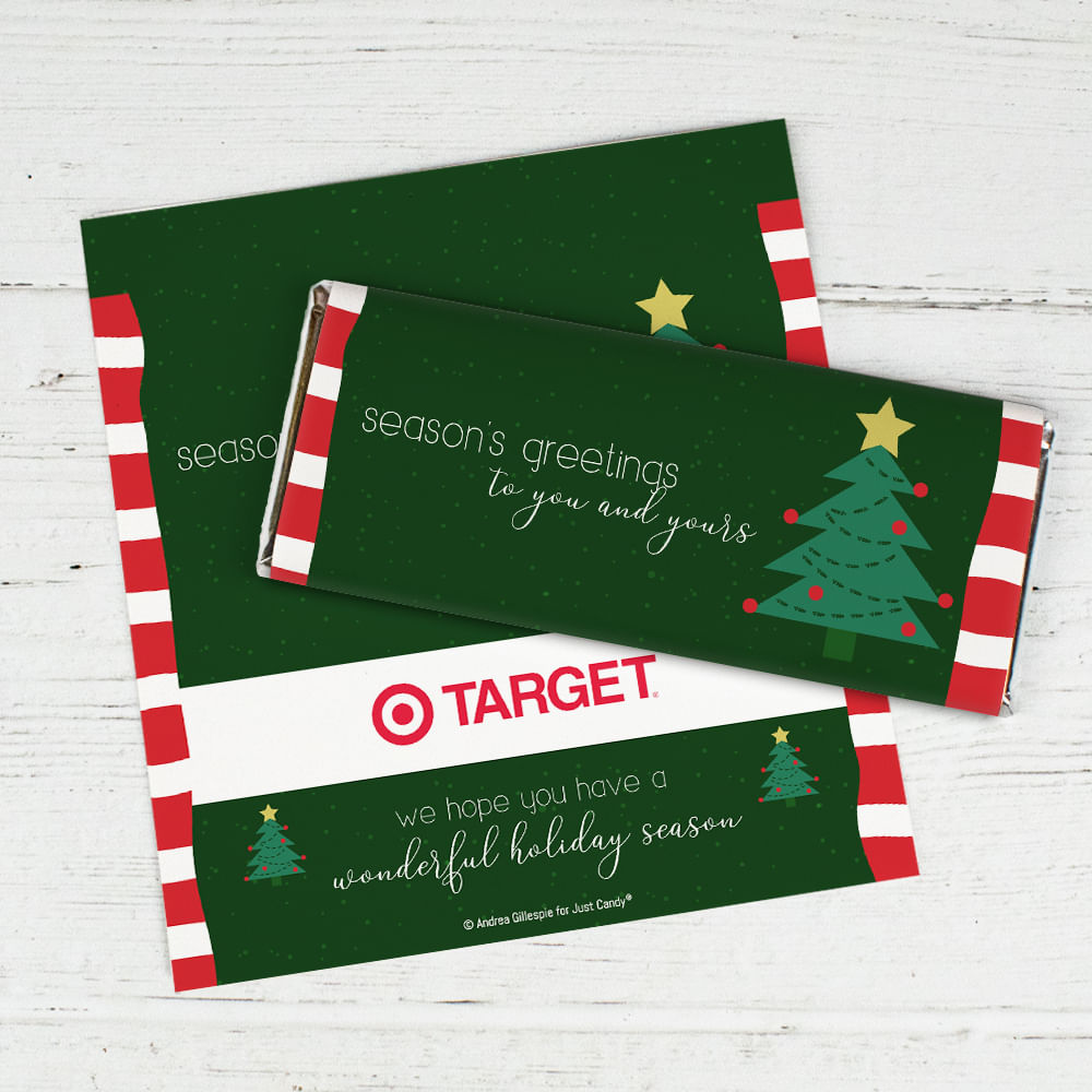 Personalized Christmas Very Merry Greetings Chocolate Bar Wrappers Only ...