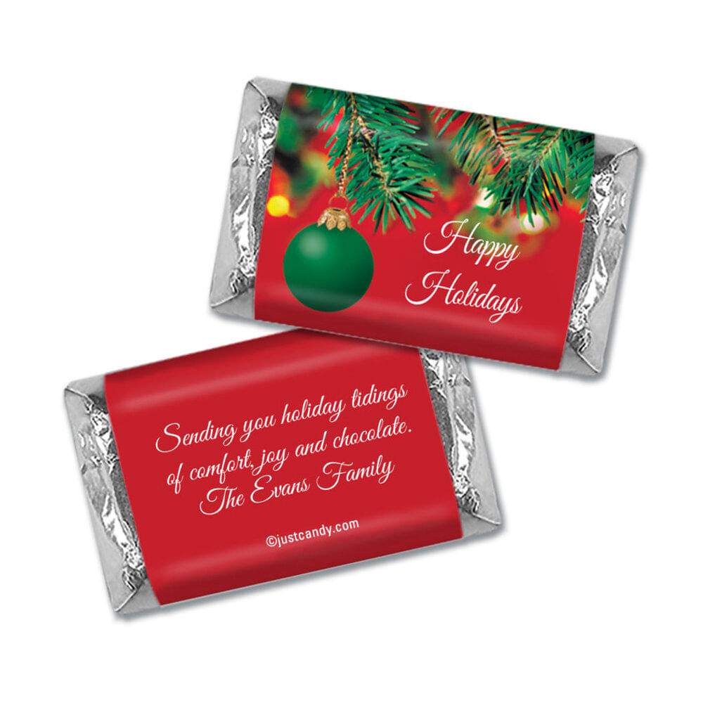 Christmas | Personalized HERSHEY'S MINIATURES Wrappers | Happy Holidays ...