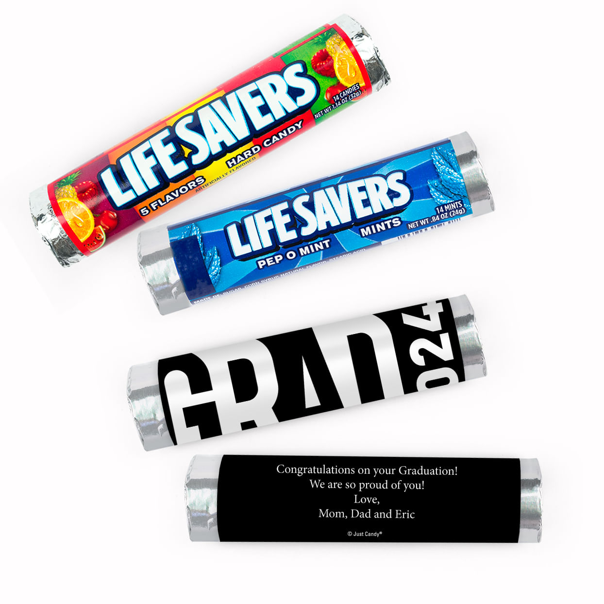 Personalized Graduation Grad Lifesavers Rolls (20 Rolls) - JustCandy.com