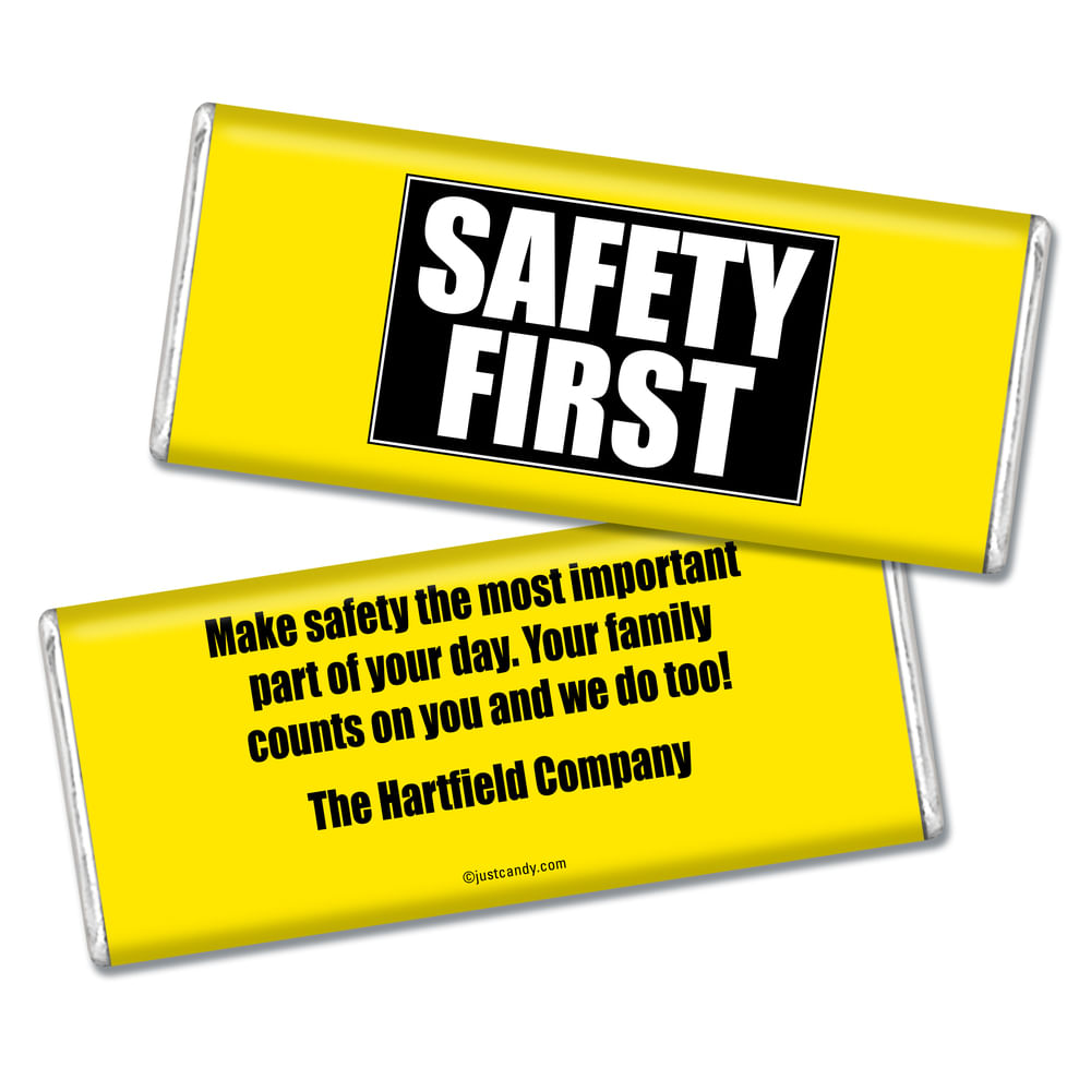 Business | Personalized Chocolate Bar | Safety First Promotional ...
