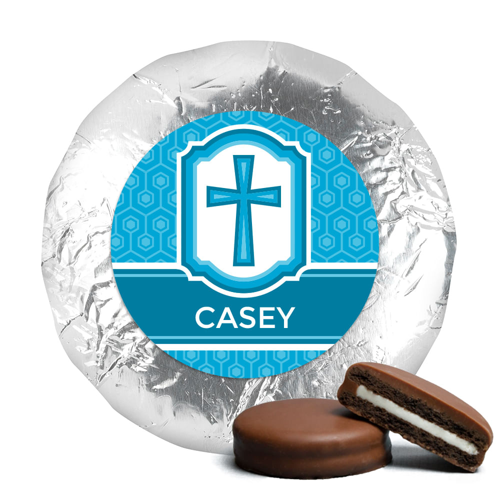 Communion Chocolate Covered Oreos Framed Cross - JustCandy.com