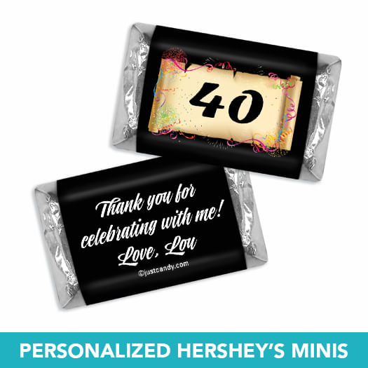 Personalized Milestone 40th Birthday Confetti Deluxe Candy Buffet ...