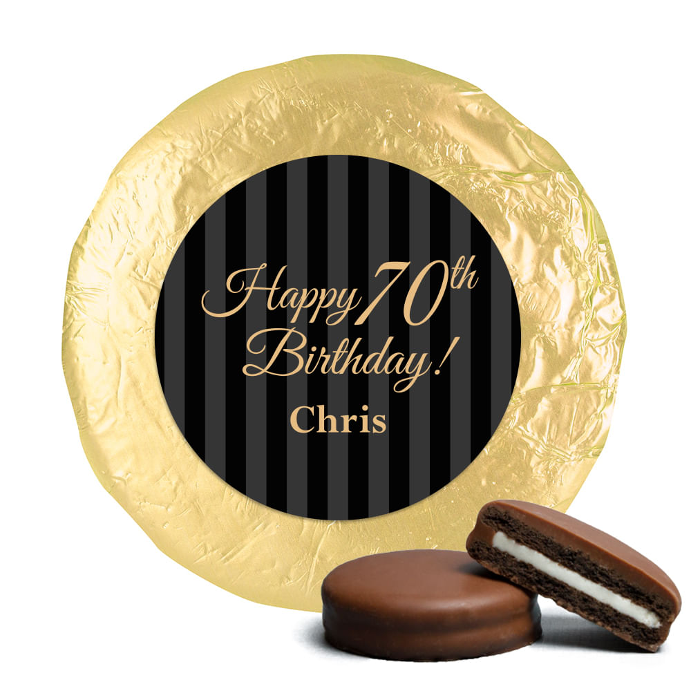 Personalized 70th Birthday Milk Chocolate Covered Oreo Cookies ...