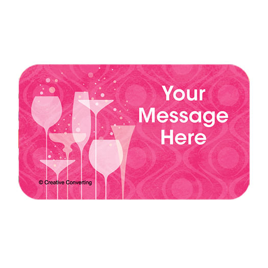 Born to be Fabulous Personalized Rectangular Stickers (18 Stickers) Just Candy - JustCandy.com