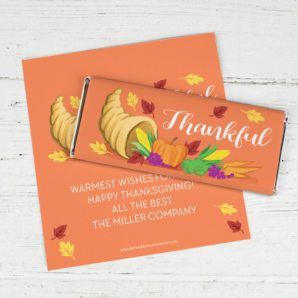 Personalized Bonnie Marcus Thanksgiving Bountiful Thanks Chocolate Bar ...