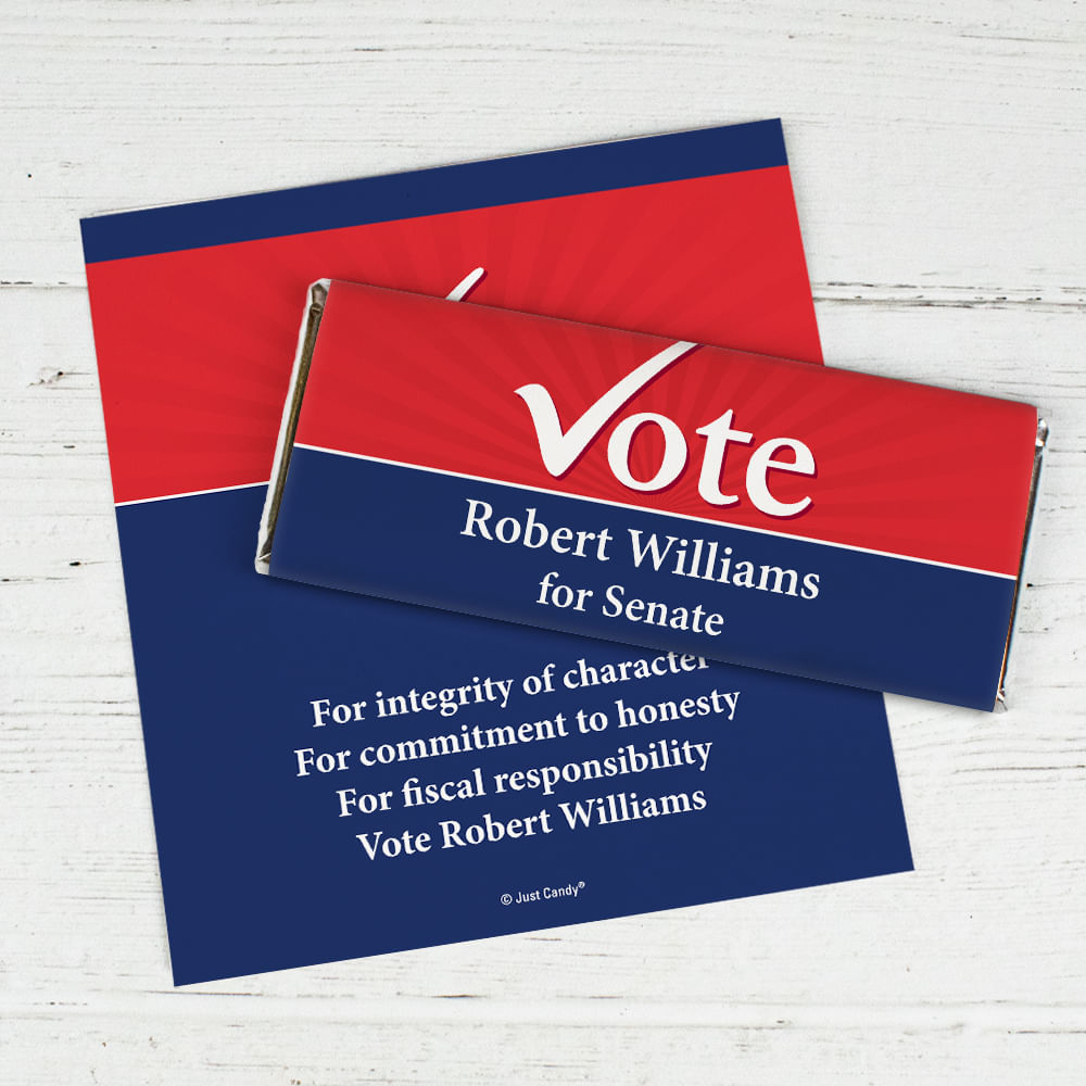 Election Campaigns | Personalized Chocolate Bar Wrappers | Election ...