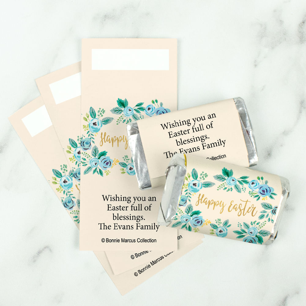Bonnie Marcus Collection Easter Blue Flowers Mini Wrappers - JustCandy.com