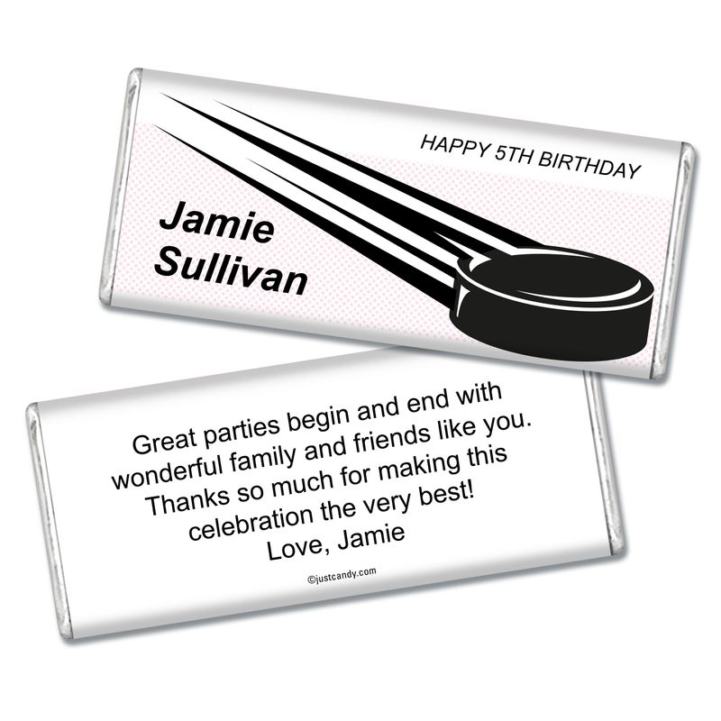 Birthday | Personalized Chocolate Bar | Hockey Puck - JustCandy.com
