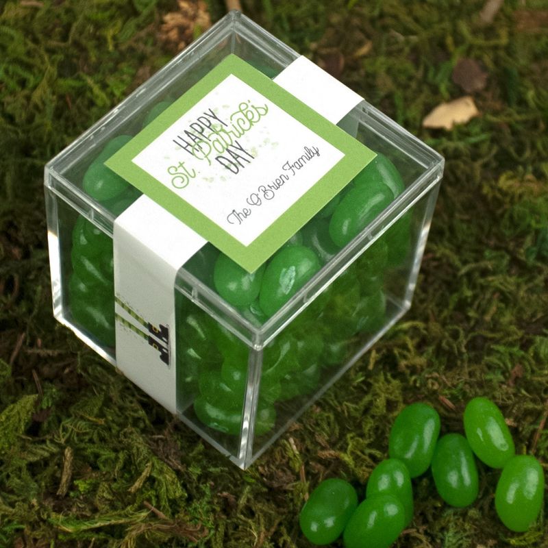 Personalized St. Patrick's Day JUST CANDY® favor cube with Jelly Belly ...