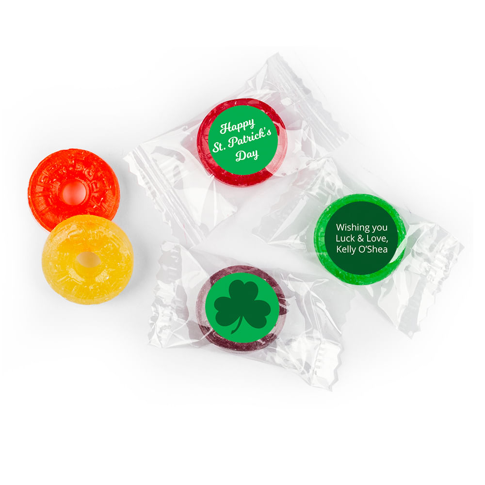 Personalized St. Patrick's Day Clover LifeSavers 5 Flavor Hard Candy ...