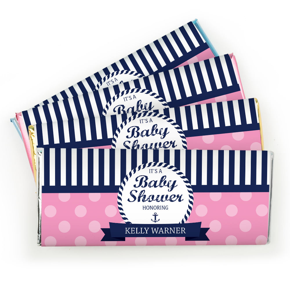 Baby Shower | Personalized Chocolate Bar Wrappers | Nautical Anchor ...