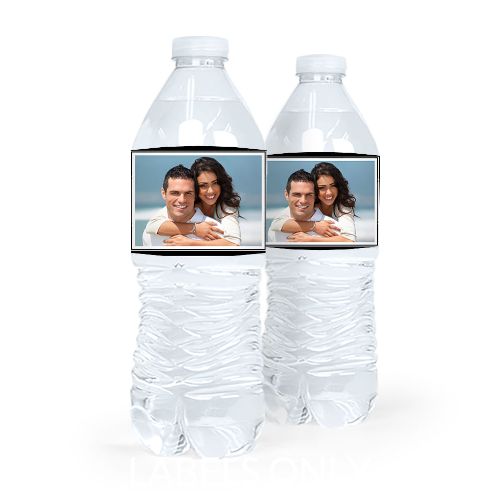 Personalized Engagement Photo Water Bottle Sticker Labels (5 Labels ...