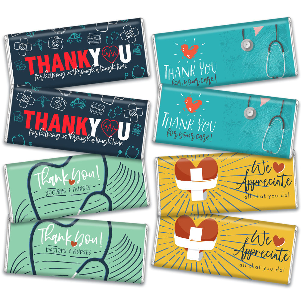 Personalized Thank You Doctors and Nurses - Hershey's Chocolate Bars ...