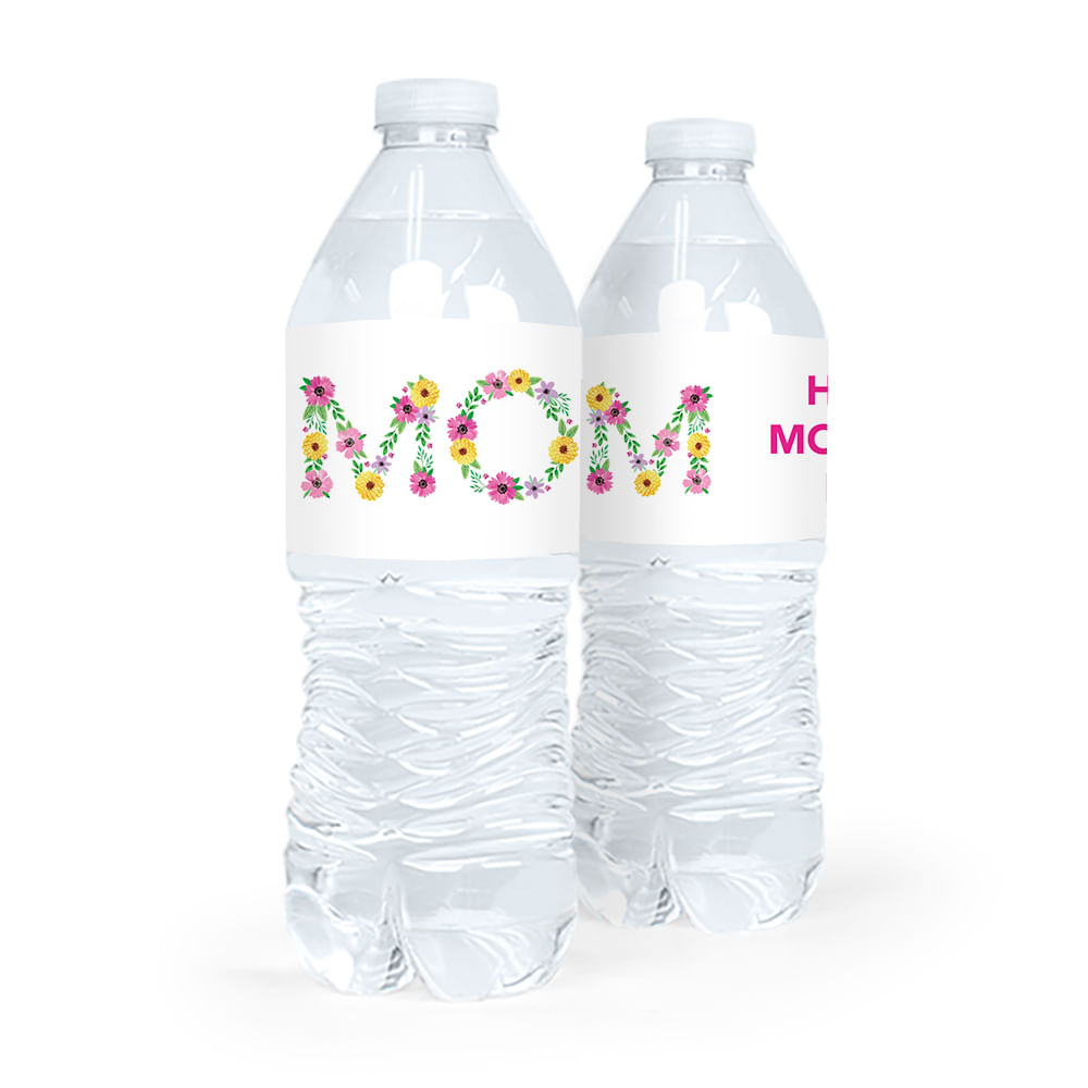 Personalized Mother's Day Water Bottle Labels (5 Labels) - JustCandy.com