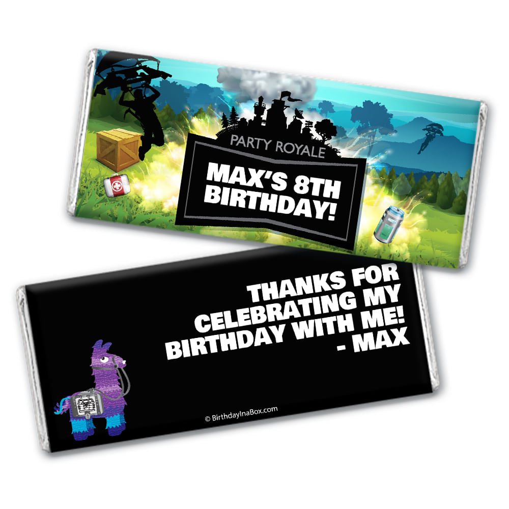 Personalized Birthday Battle Game Chocolate Bar & Wrapper - JustCandy.com