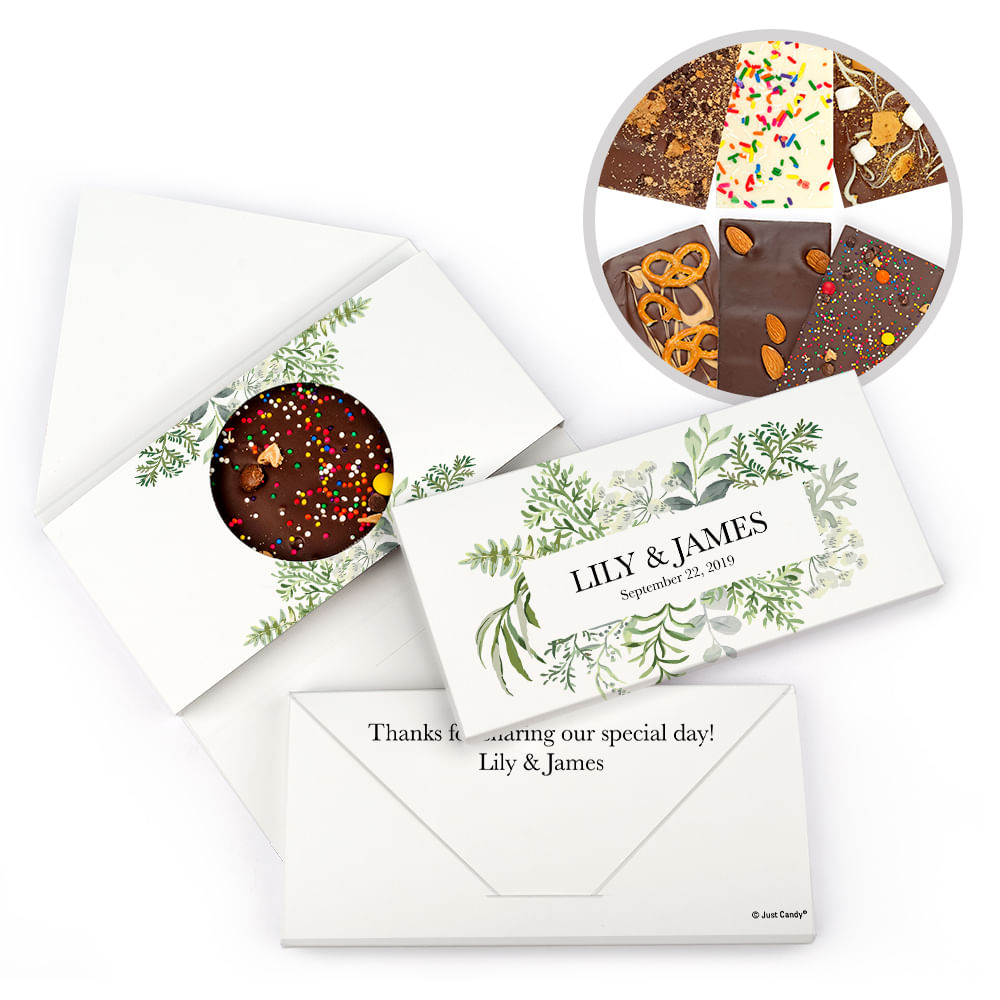 Personalized Wedding Botanical Love Gourmet Infused Belgian Chocolate ...
