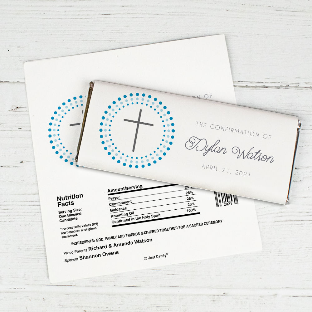 Confirmation Personalized Chocolate Bar Wrappers - JustCandy.com