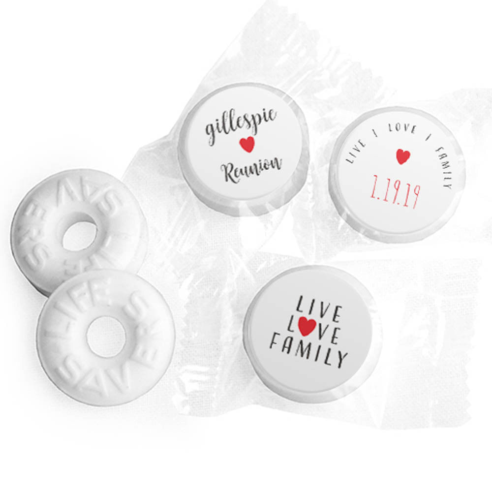 Personalized Family Reunion Live-Love-Family Life Savers Mints ...