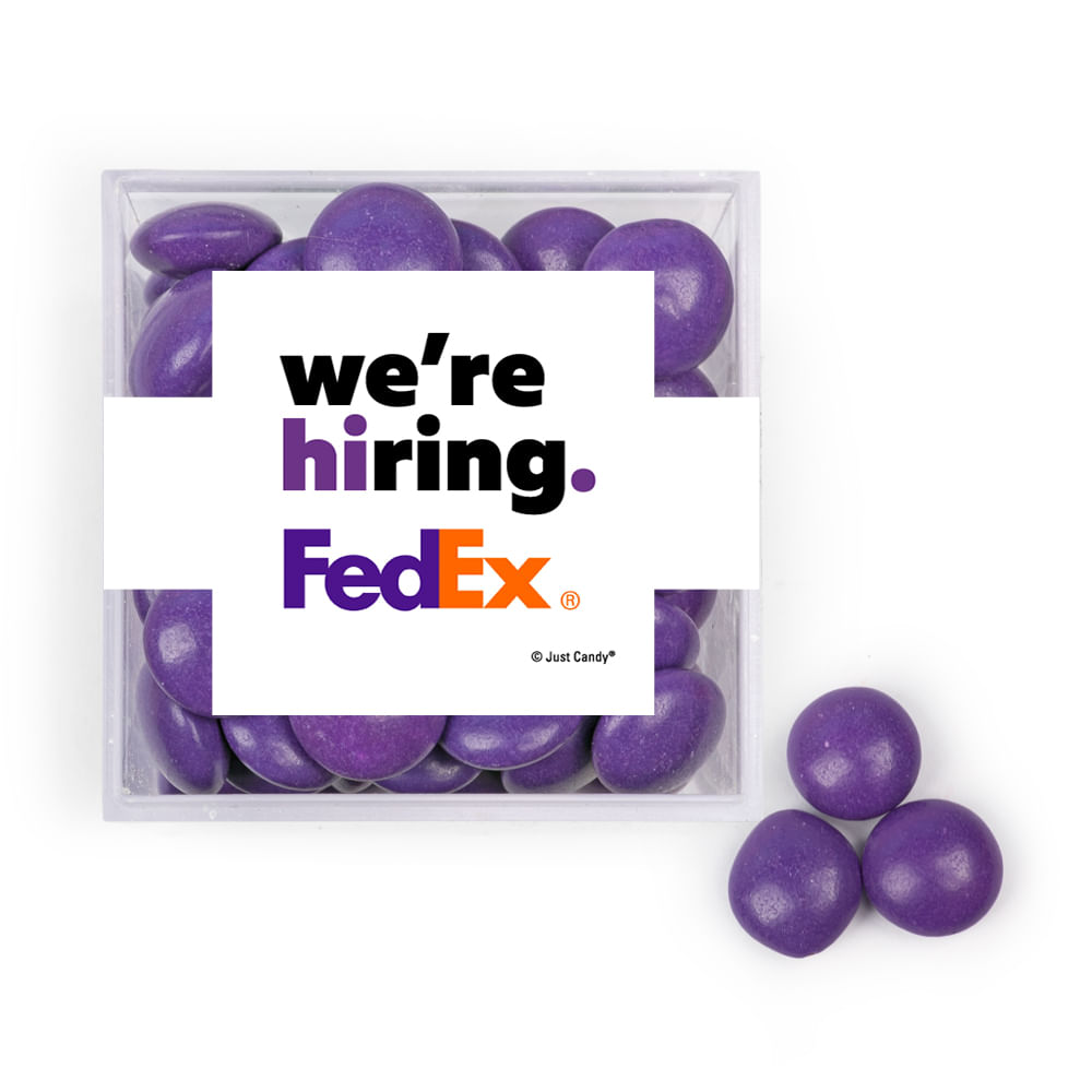 Personalized Business We're Hiring JUST CANDY® favor cube with Just ...