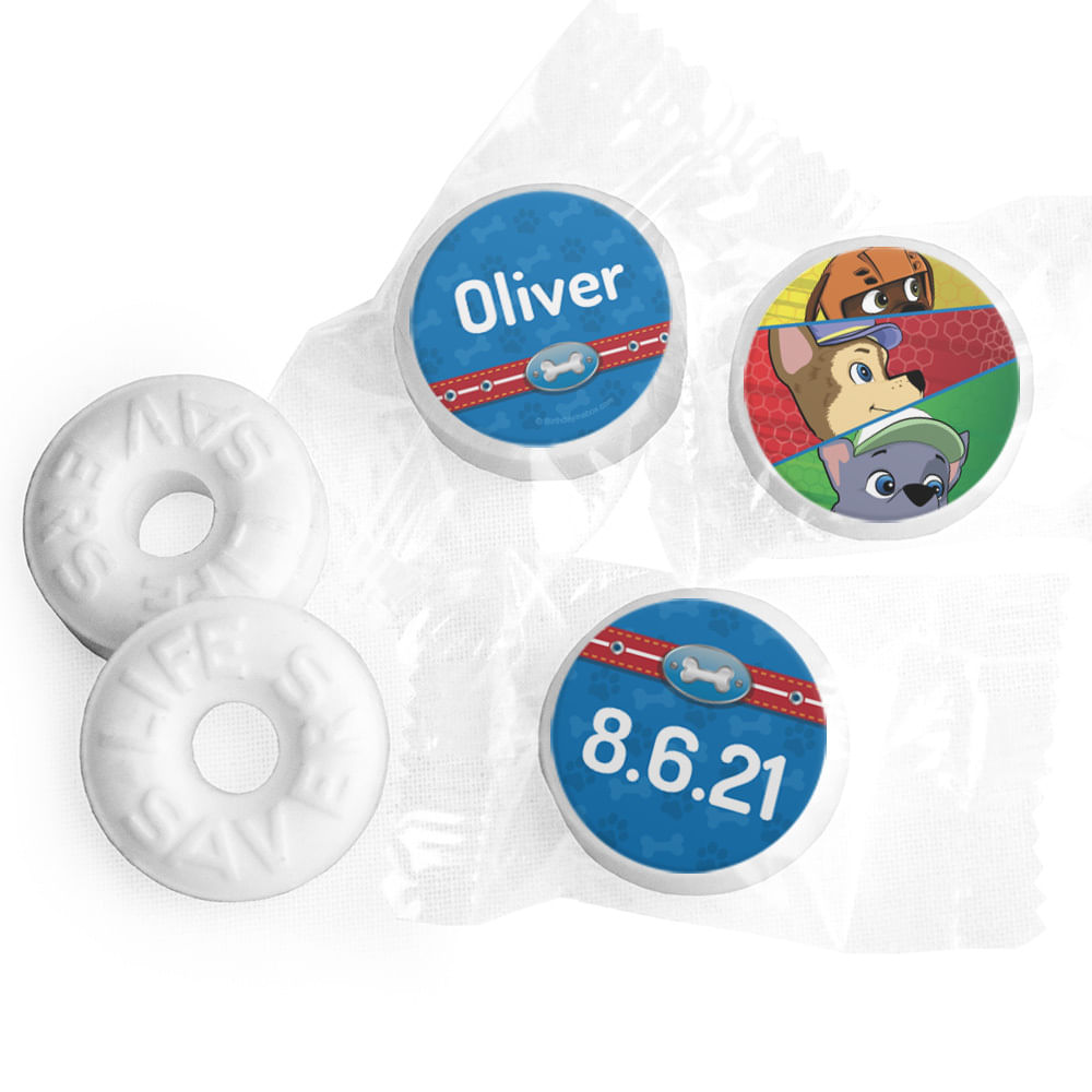 Personalized Birthday Paw Command Life Savers Mints - JustCandy.com