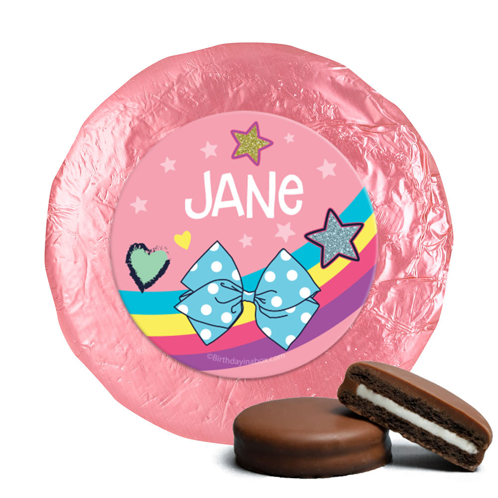 Personalized Birthday Party Bows Milk Chocolate Covered Foil Oreos ...