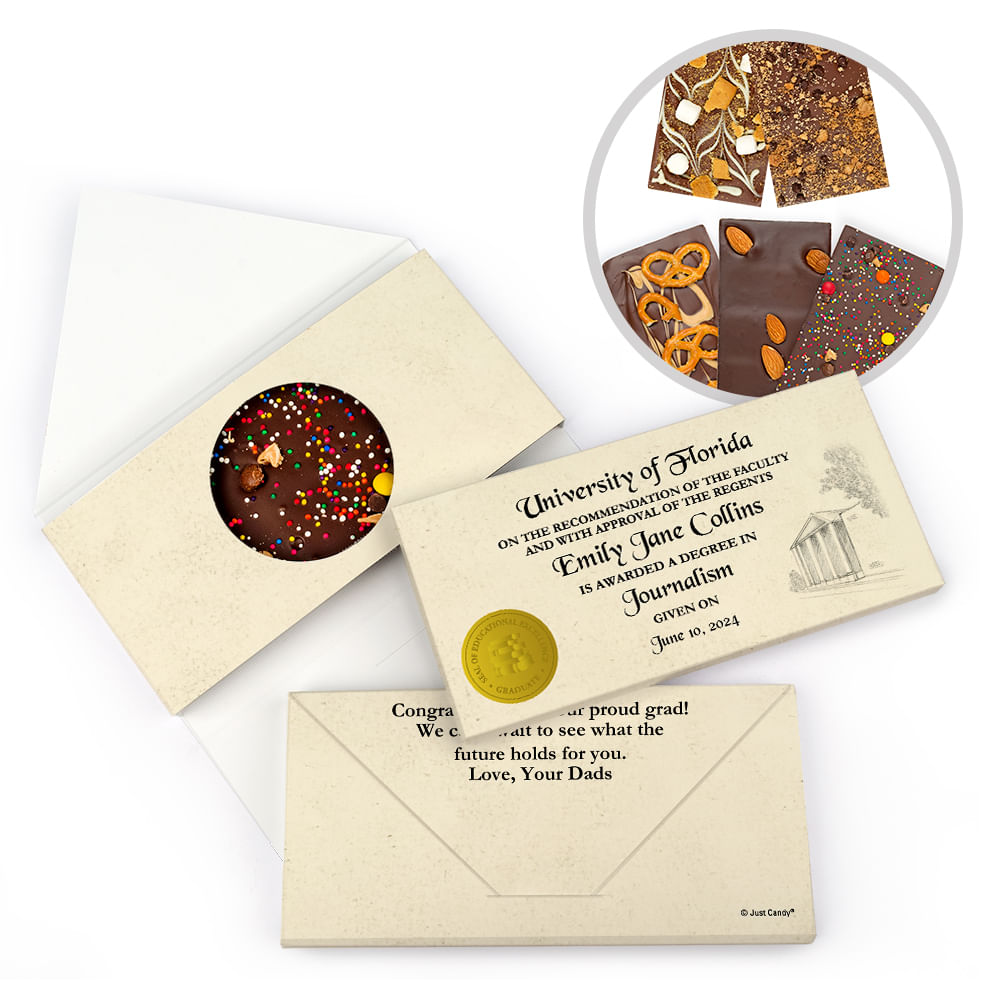 Personalized Graduation Diploma Gourmet Infused Belgian Chocolate Bars ...