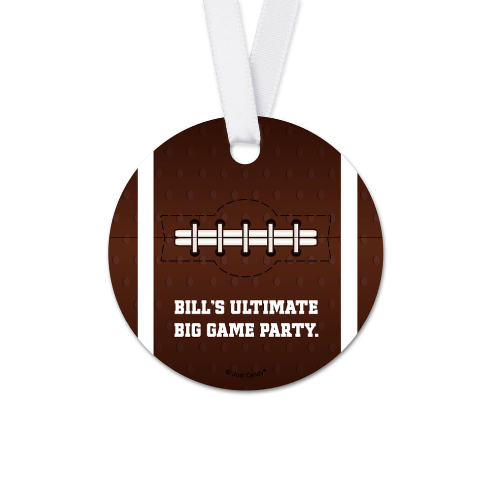 Personalized Round Football Party Themed Football Favor Gift Tags (20 ...