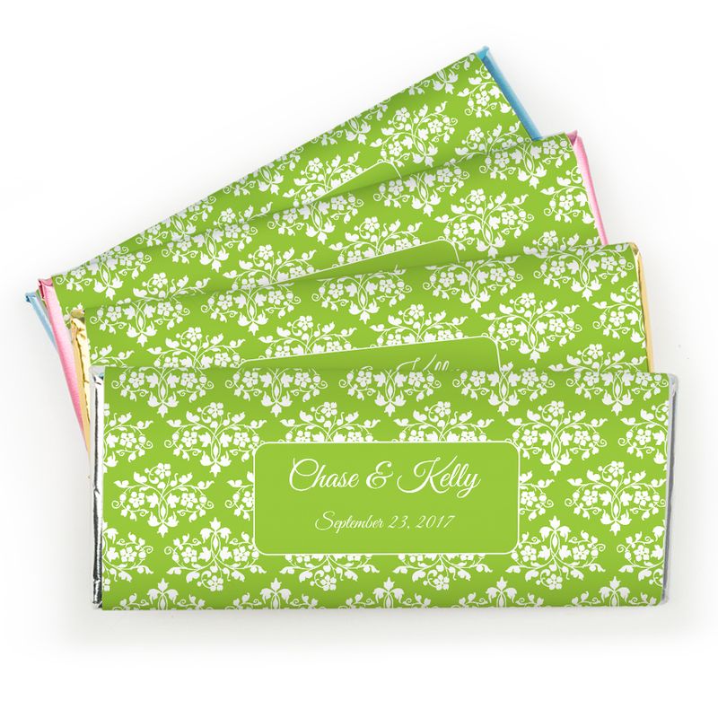 Wedding Favor Personalized Hershey's Milk Chocolate Bar Floral Lattice ...
