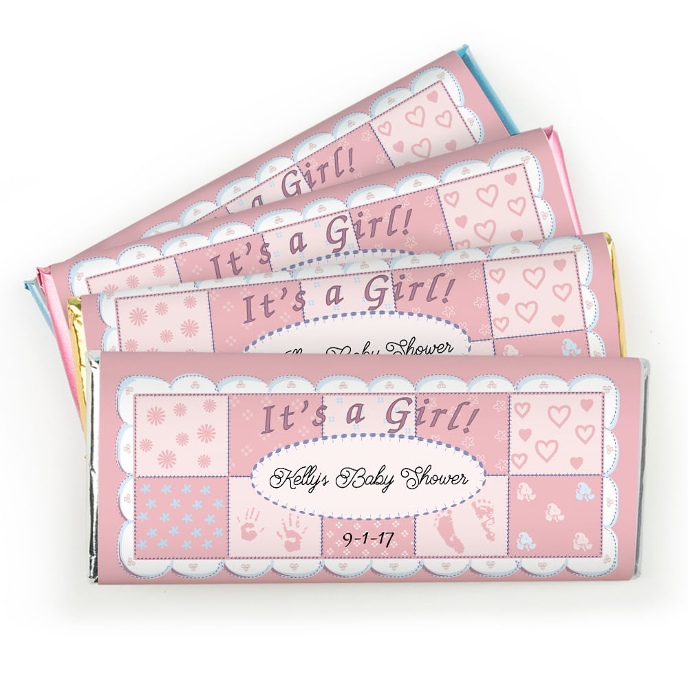 Baby Shower | Personalized Chocolate Bar Wrappers | Quilt - JustCandy.com