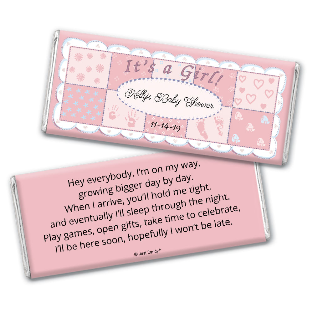 Baby Shower | Personalized Chocolate Bar Wrappers | Quilt - JustCandy.com