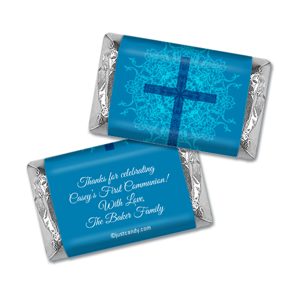 Communion | Personalized HERSHEY'S MINIATURES Wrappers | Classic Cross ...