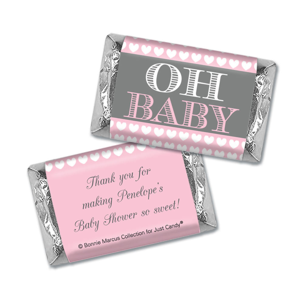 Personalized Bonnie Marcus Baby Shower Mini Wrappers - JustCandy.com