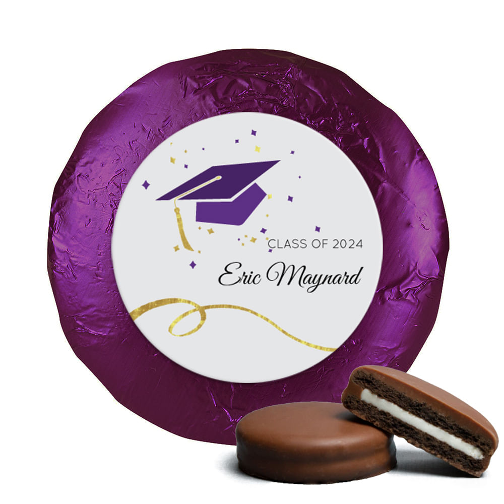 Graduation Chocolate Covered Oreos Cap & Confetti - JustCandy.com
