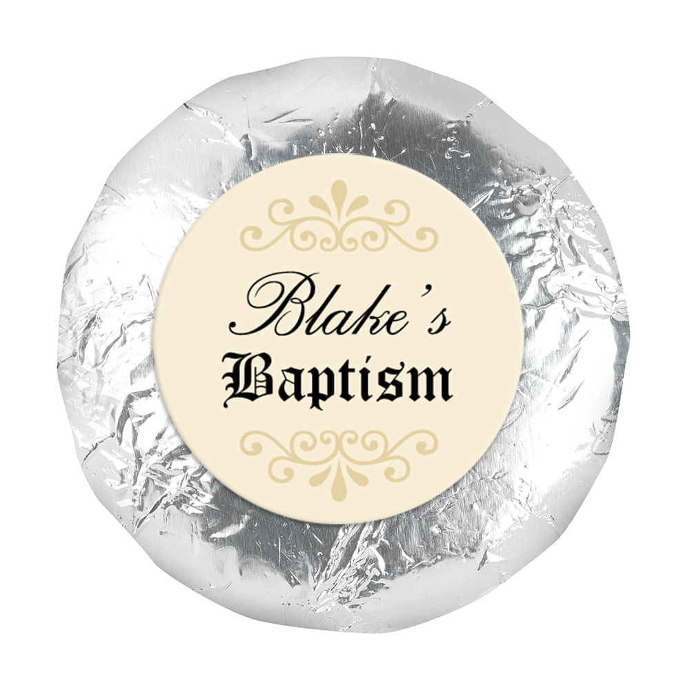 Baptism 1.25" Sticker Certificate of Baptism (48 Stickers) - JustCandy.com