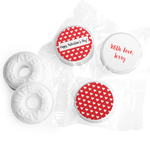 Valentine's Day Personalized Life Savers Mints Heart Pattern ...