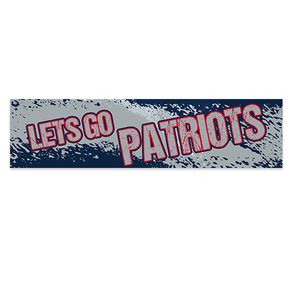 Let's Go Patriots Football Party 5 Ft. Banner - JustCandy.com