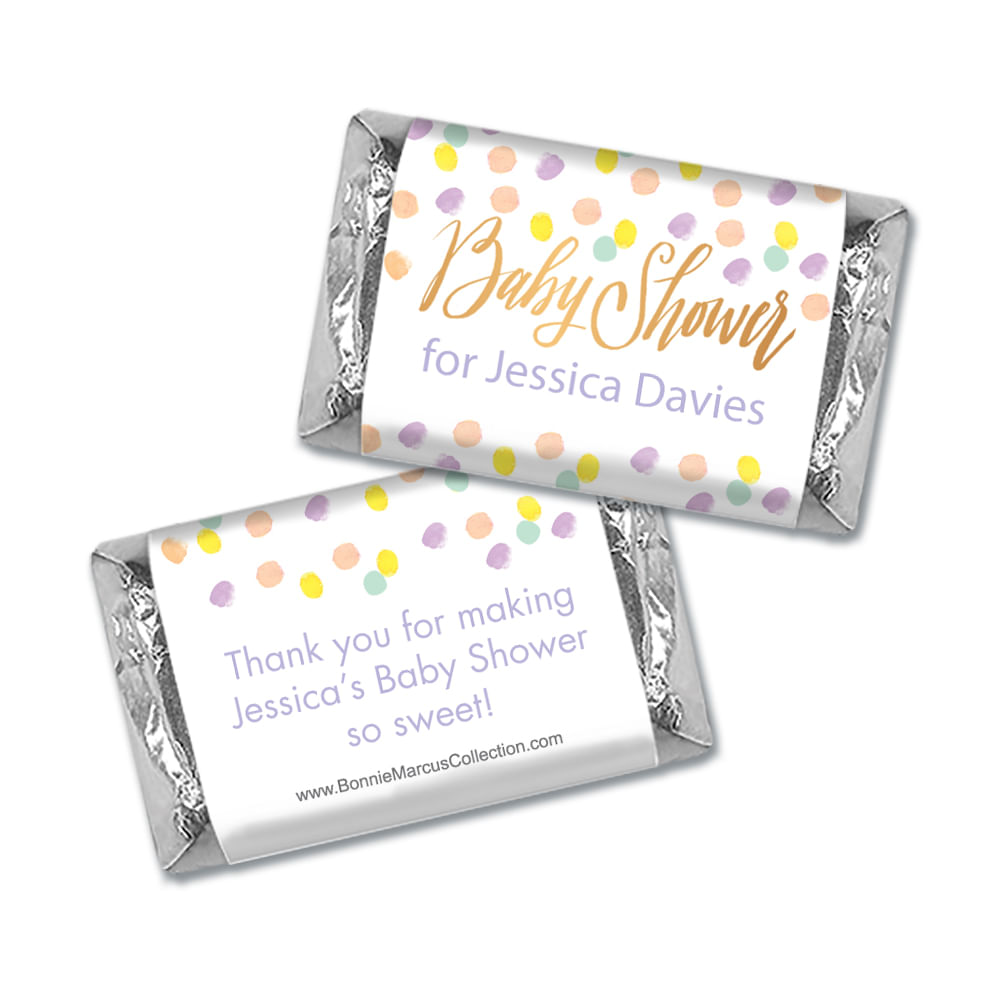 Personalized Bonnie Marcus Baby Shower Mini Wrappers - JustCandy.com