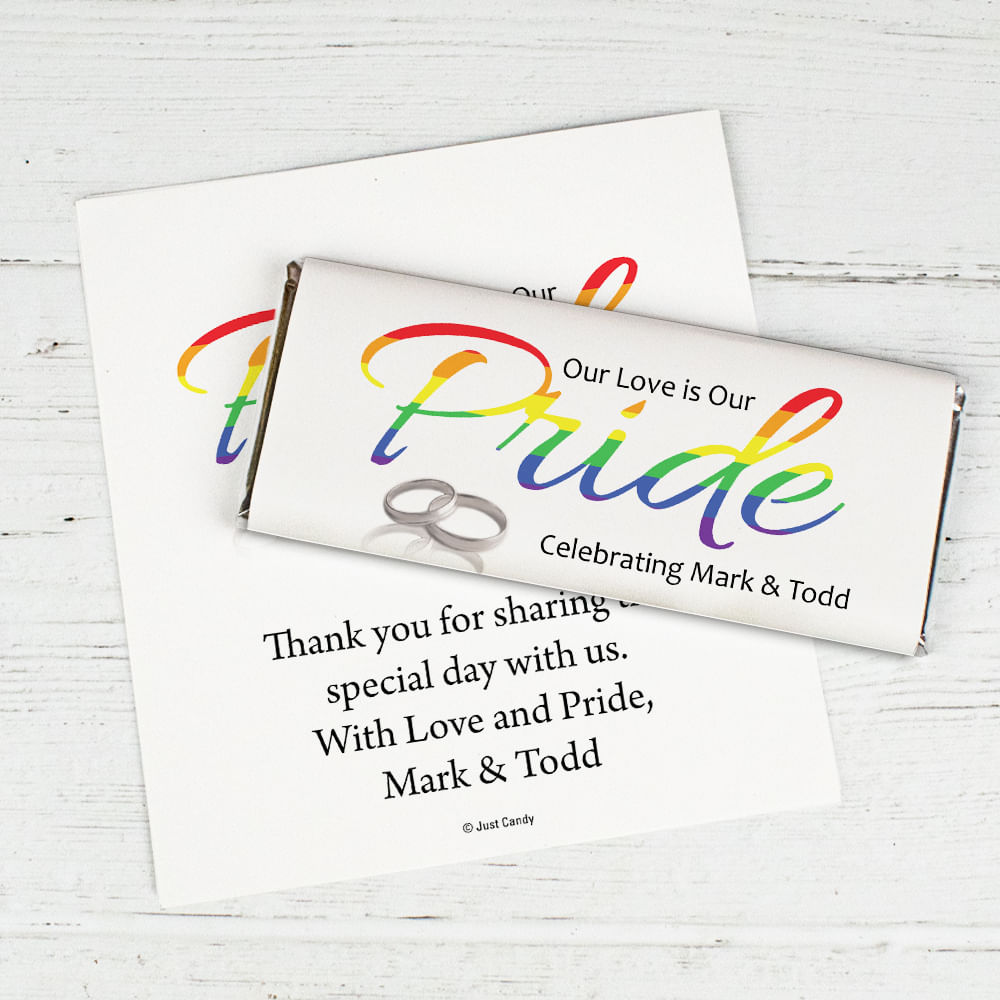 Personalized LGBT Wedding Love & Pride Chocolate Bar Wrappers Only ...