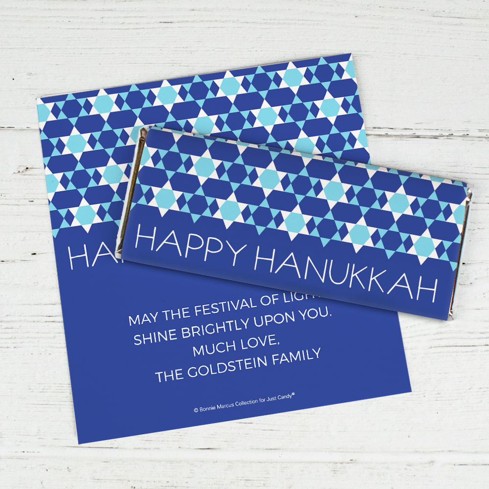 Personalized Bonnie Marcus Hanukkah Quilt Chocolate Bar Wrapper Only ...