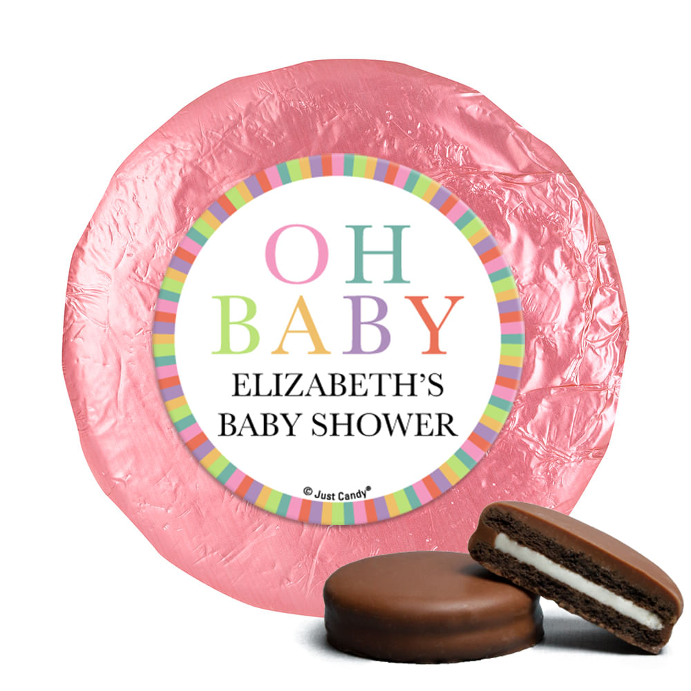 Personalized Happy Baby Baby Shower Milk Chocolate Covered Oreos ...