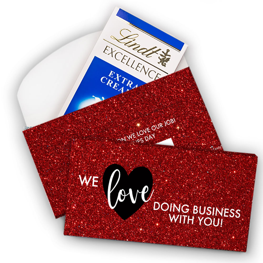 Deluxe Personalized Valentine's Day Corporate Dazzle Lindt Chocolate ...